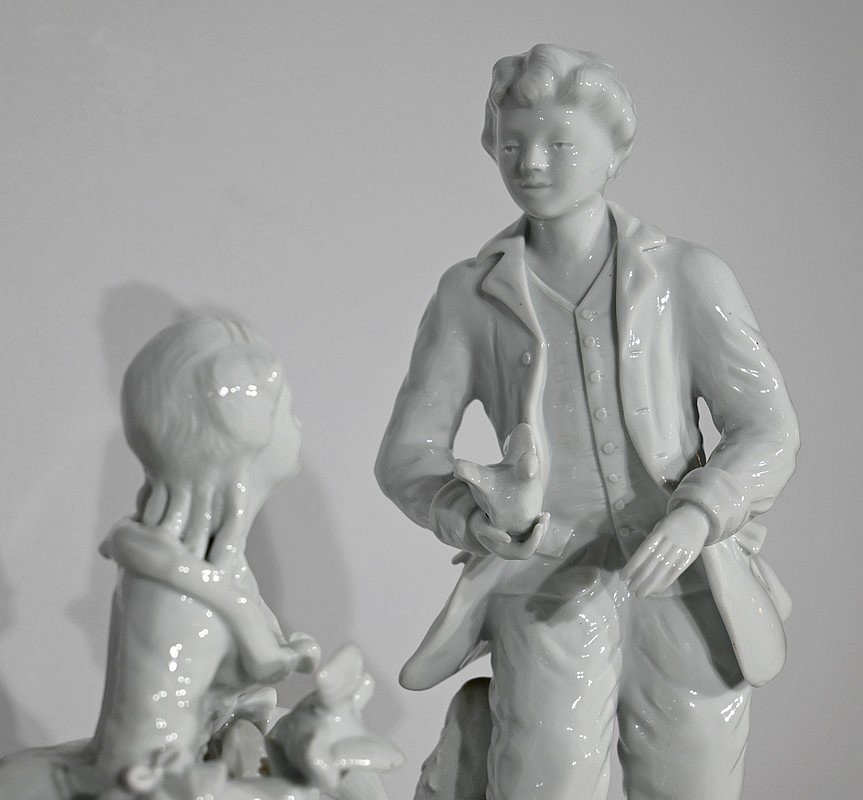 After F. Boucher, Couple de Galants, Late 1800s, Sèvres Porcelain for ...