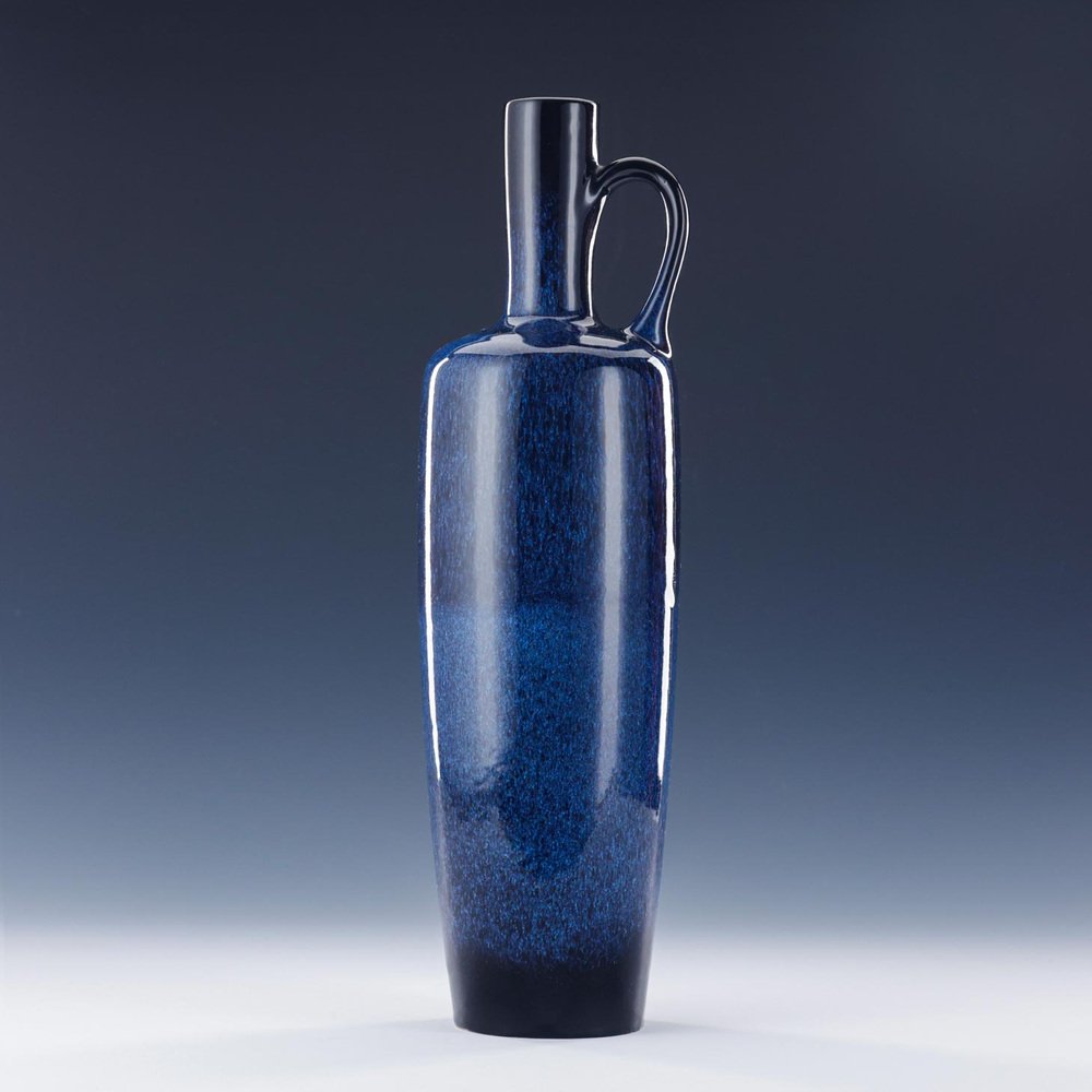 Mid-Century Ceramic Vase in Midnight Blue from Ruscha Pottery, 1970s ...