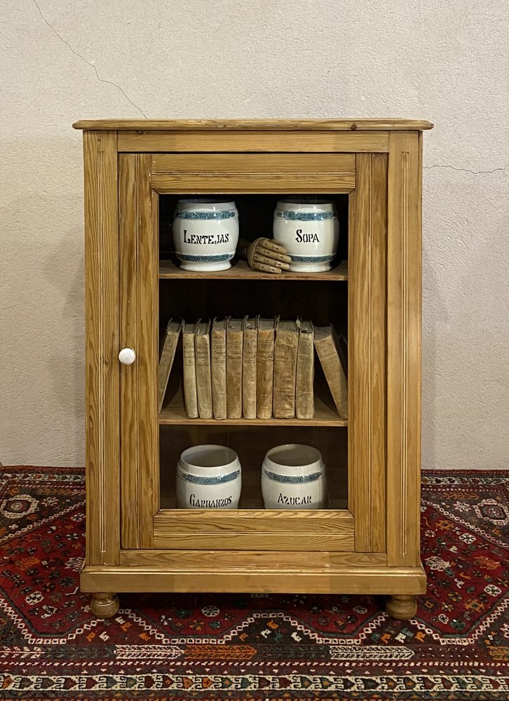 Antique Pine Wood Cupboard for sale at Pamono