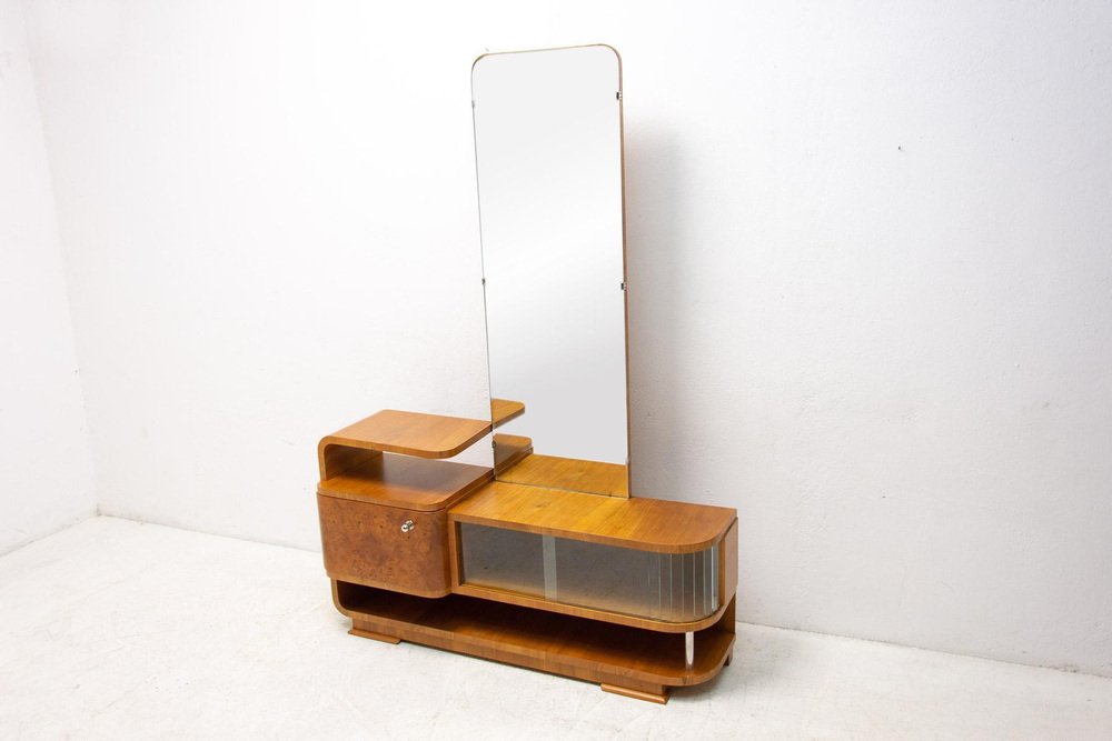 Art Deco Walnut Dressing Table, 1940s for sale at Pamono
