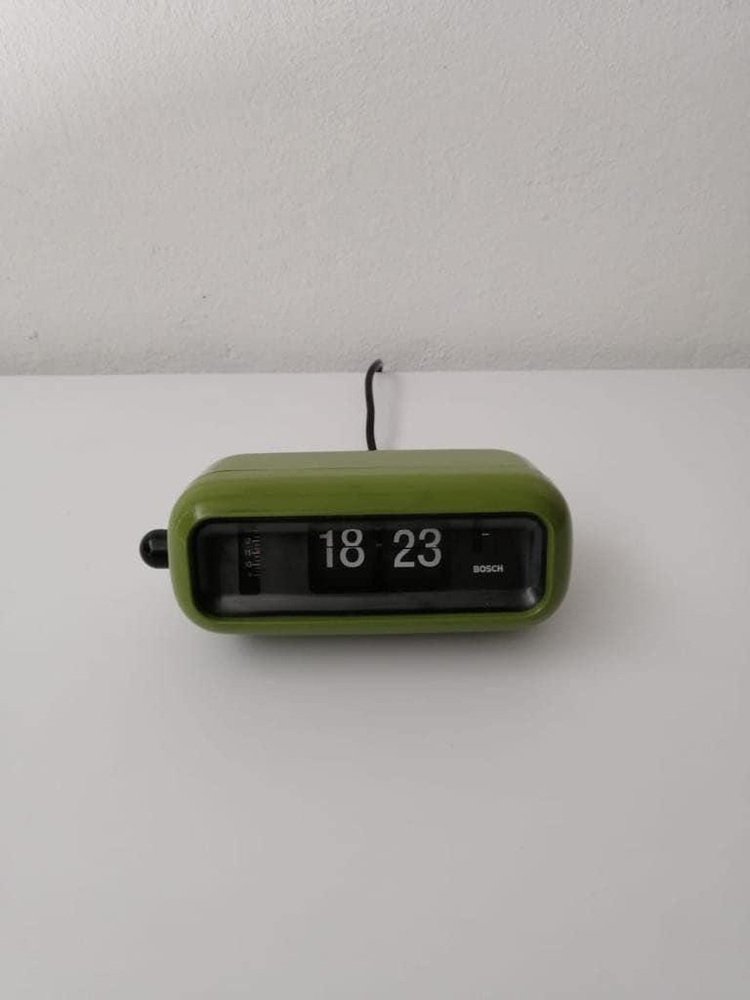German UDW2 Green Alarm Clock from Bosch, 1970s for sale at Pamono