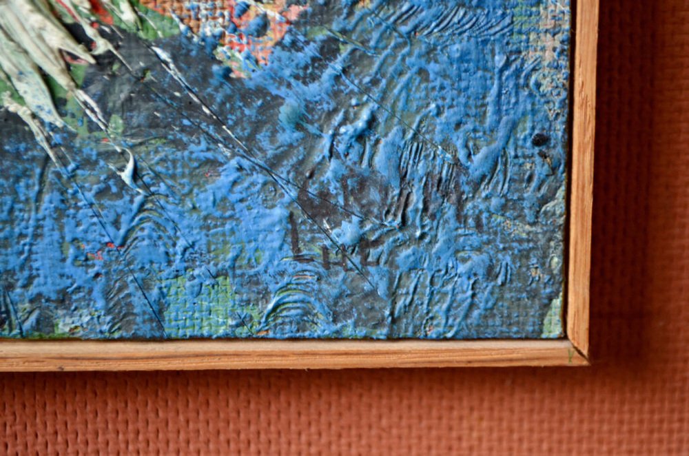 Luc, Abstract Composition, 1970, Painting on Panel for sale at Pamono