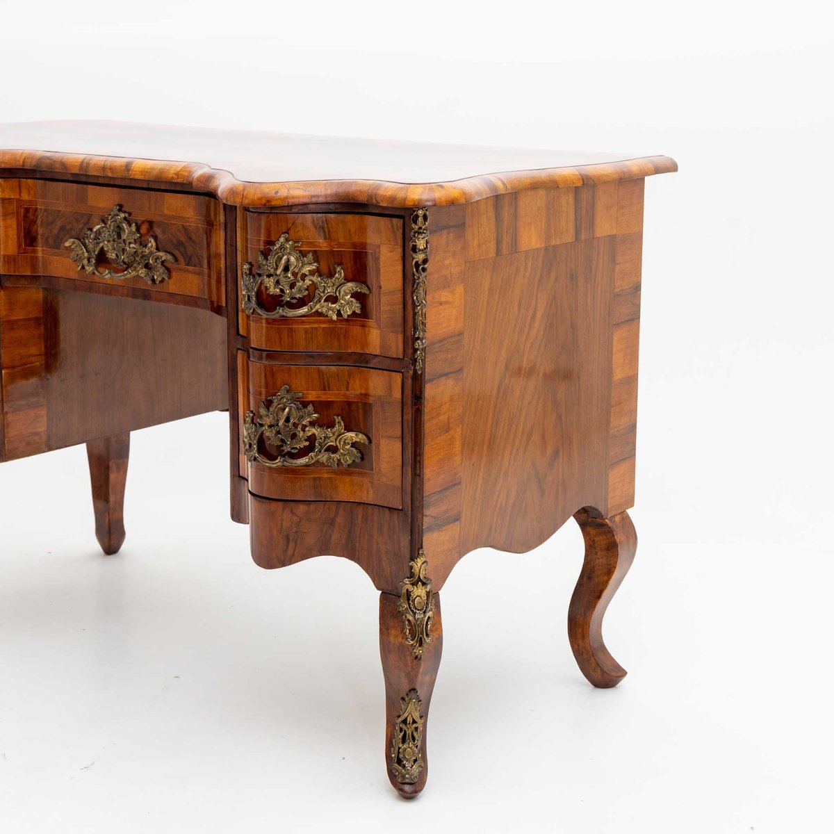 Baroque Style Desk with Walnut Veneer, 1800s for sale at Pamono