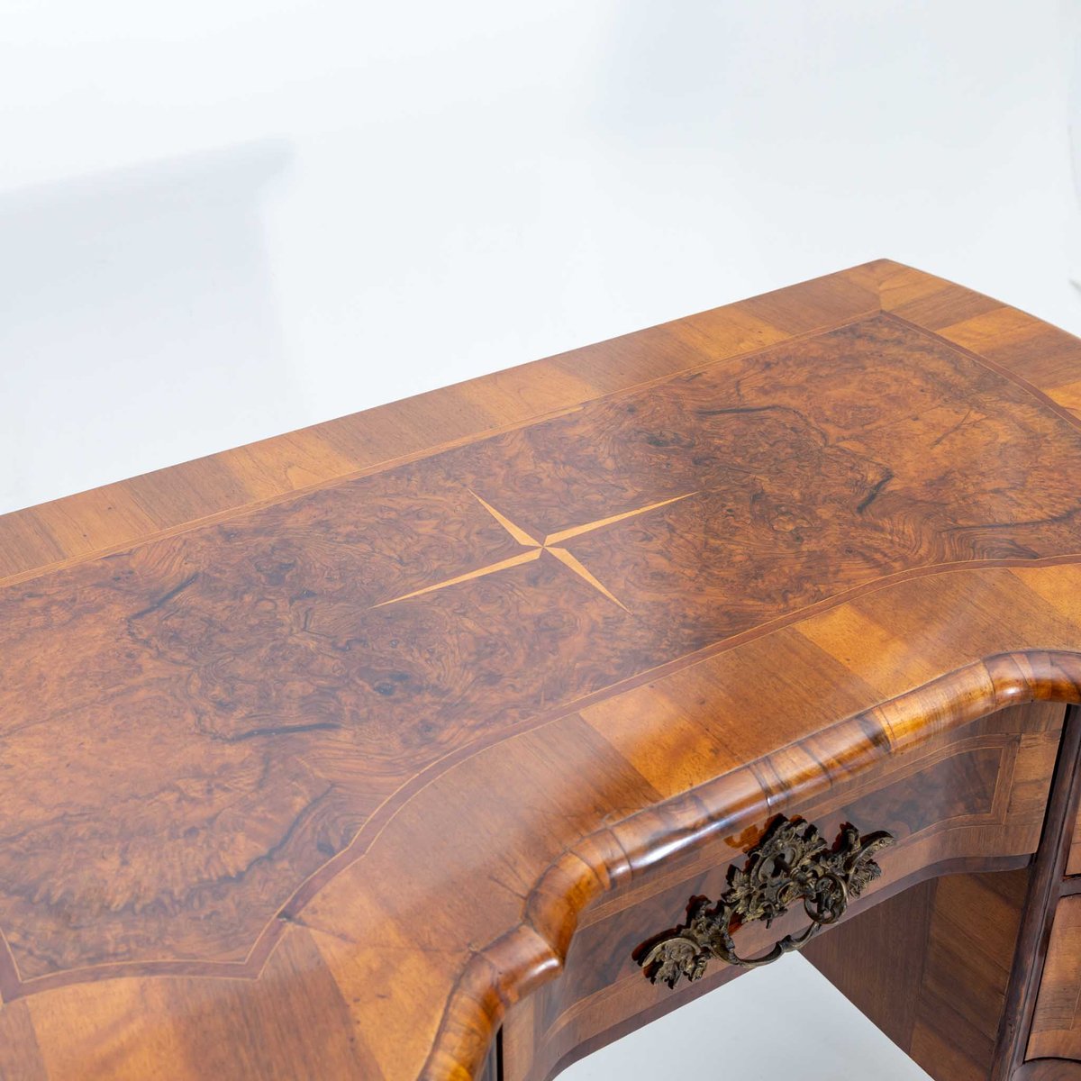 Baroque Style Desk with Walnut Veneer, 1800s for sale at Pamono