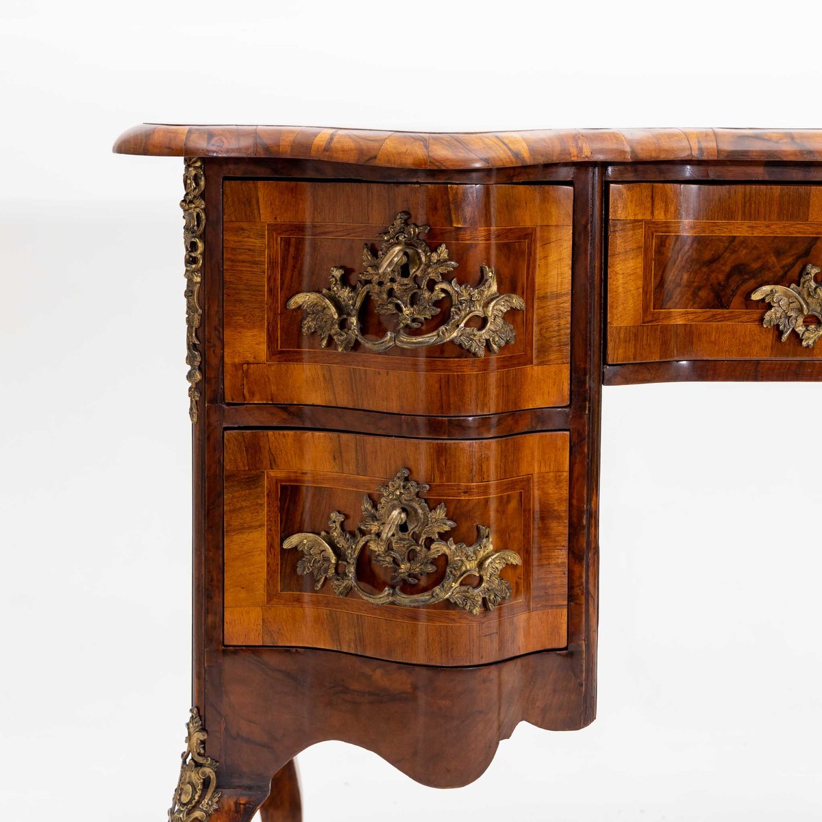 Baroque Style Desk with Walnut Veneer, 1800s for sale at Pamono