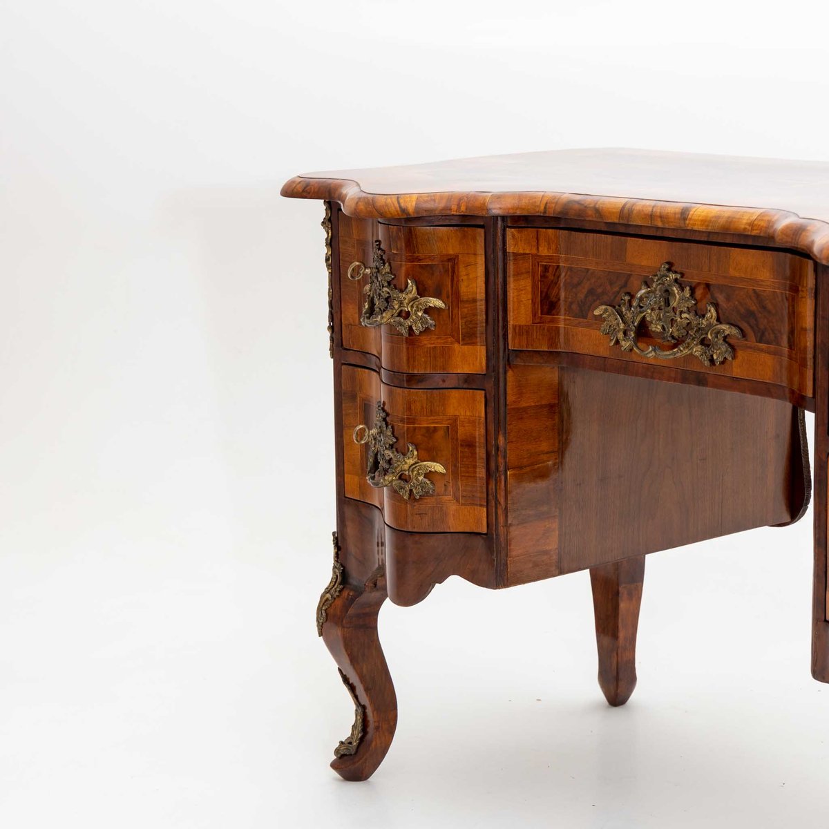 Baroque Style Desk with Walnut Veneer, 1800s for sale at Pamono
