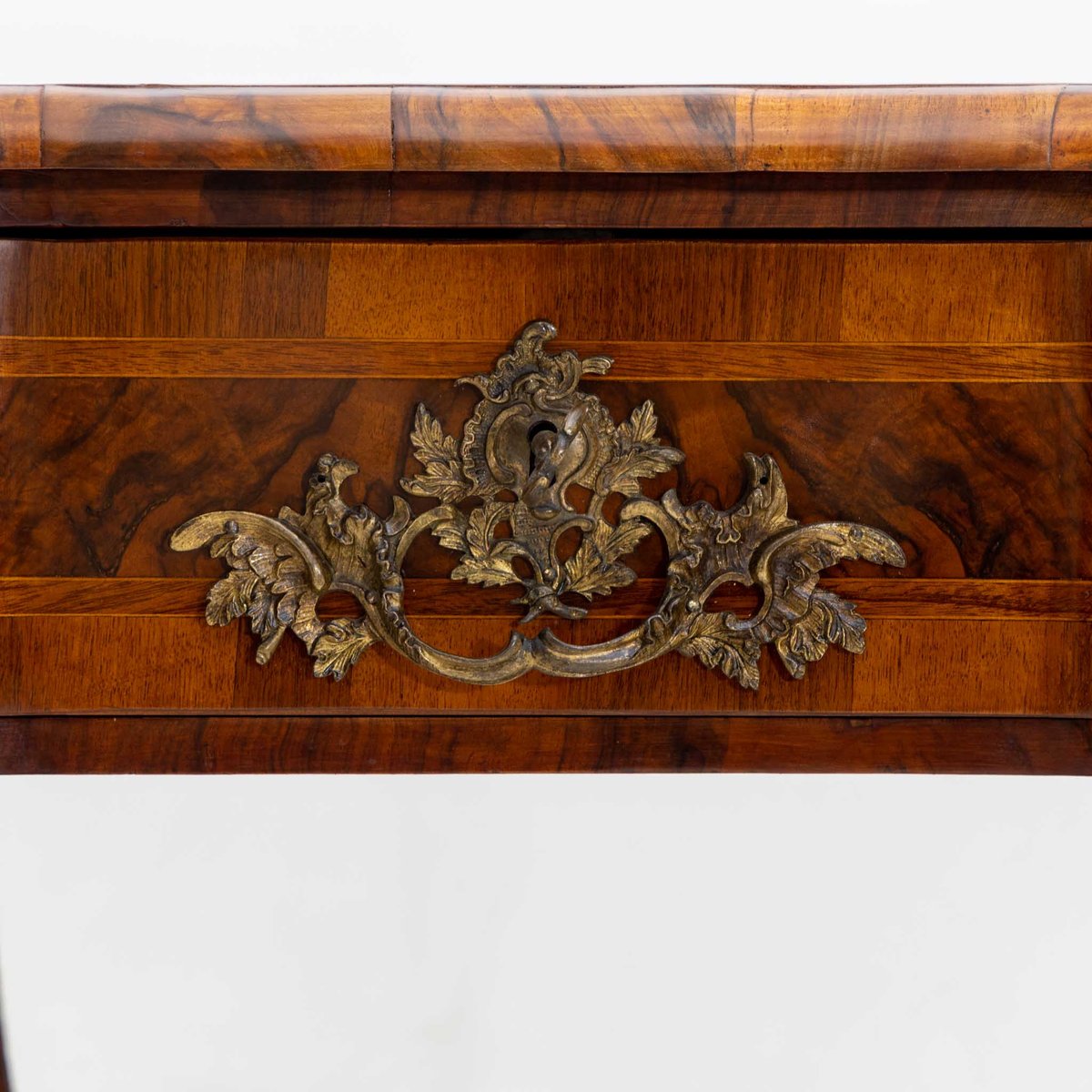 Baroque Style Desk with Walnut Veneer, 1800s for sale at Pamono