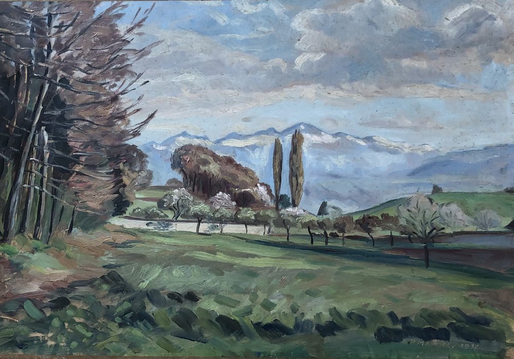 Paul Mathey, Campagne Genevoise, 1932, Oil on Canvas for sale at Pamono