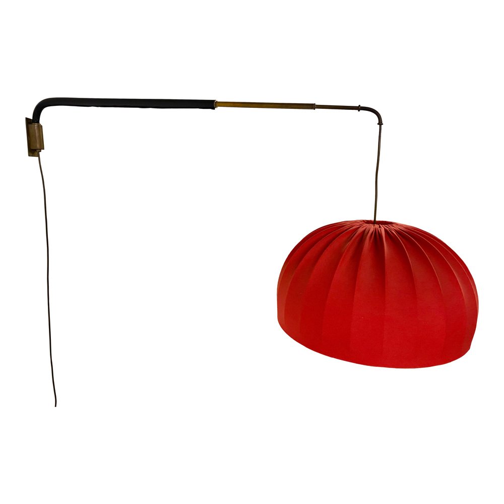 Italian Telescopic Wall Light in Brass and Leather, 1950s for sale at ...