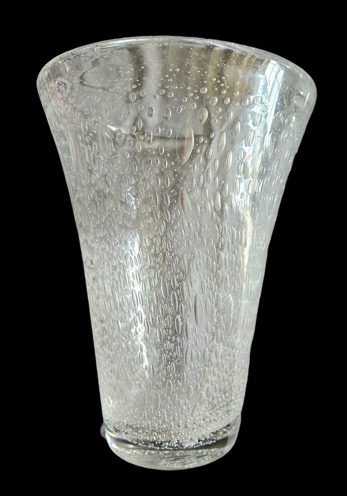 Large Bubble Glass Vase from Daum, 1930s for sale at Pamono