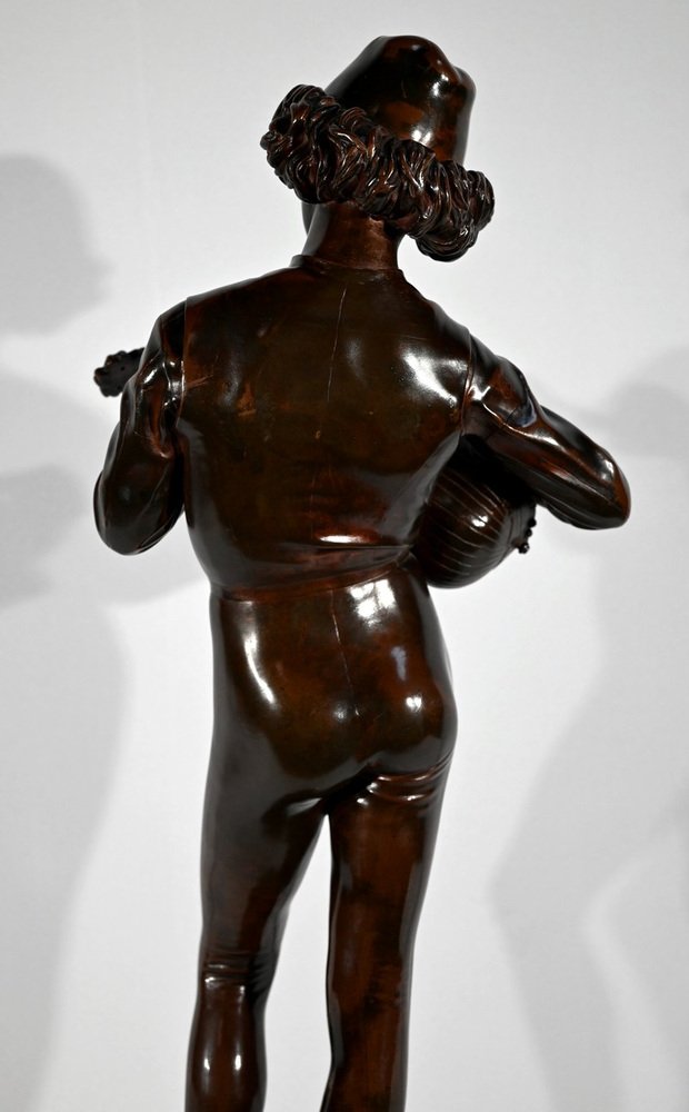 P. Dubois, Florentine Singer of the 15th Century, 1865, Bronze for sale ...