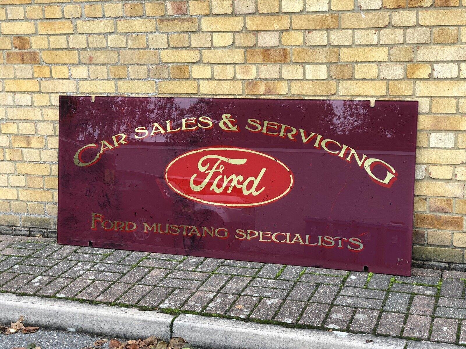 Ford Mustang Glass Garage Shop Sign for sale at Pamono