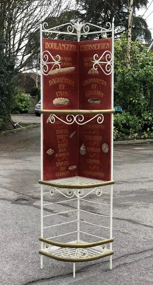 French Bakers Rack with Hand Painted Decoration for sale at Pamono
