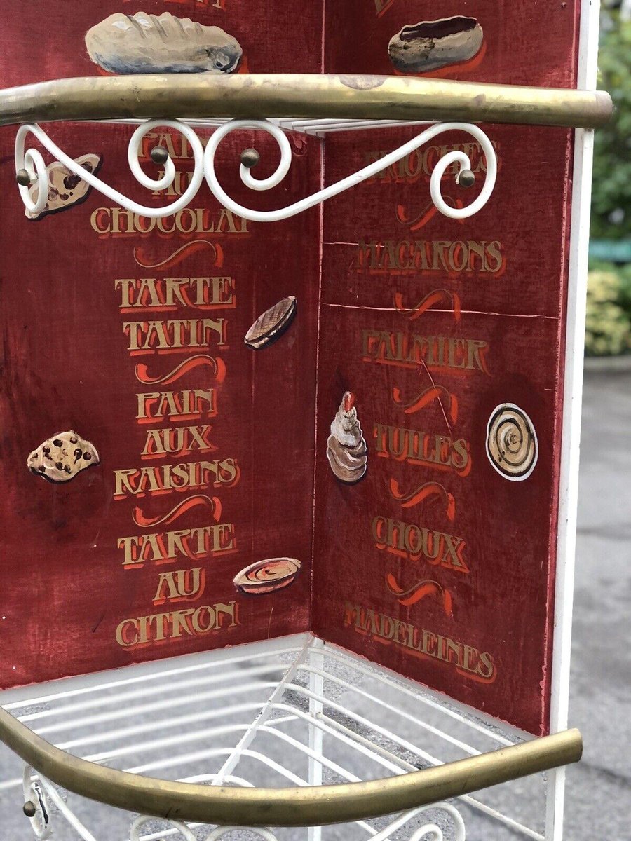 French Bakers Rack with Hand Painted Decoration for sale at Pamono