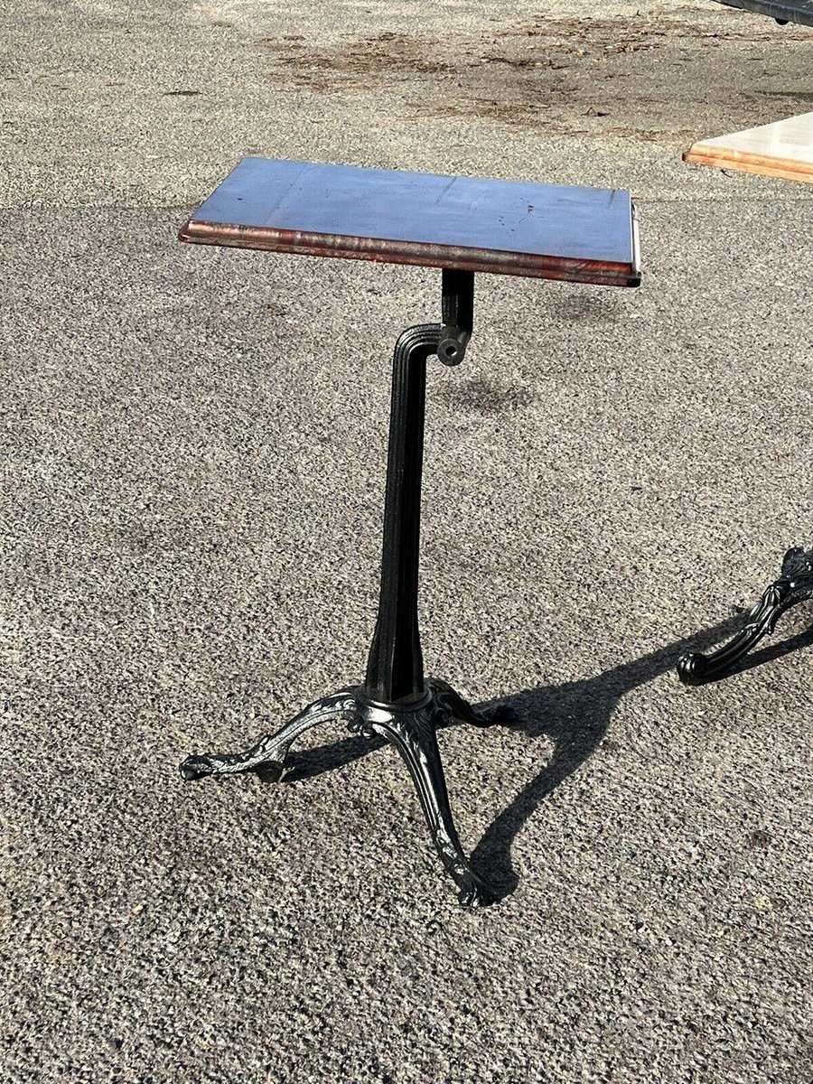 Industrial Edwardian Metal Cast Iron & Wood Machinists Tables, Set of 3 ...