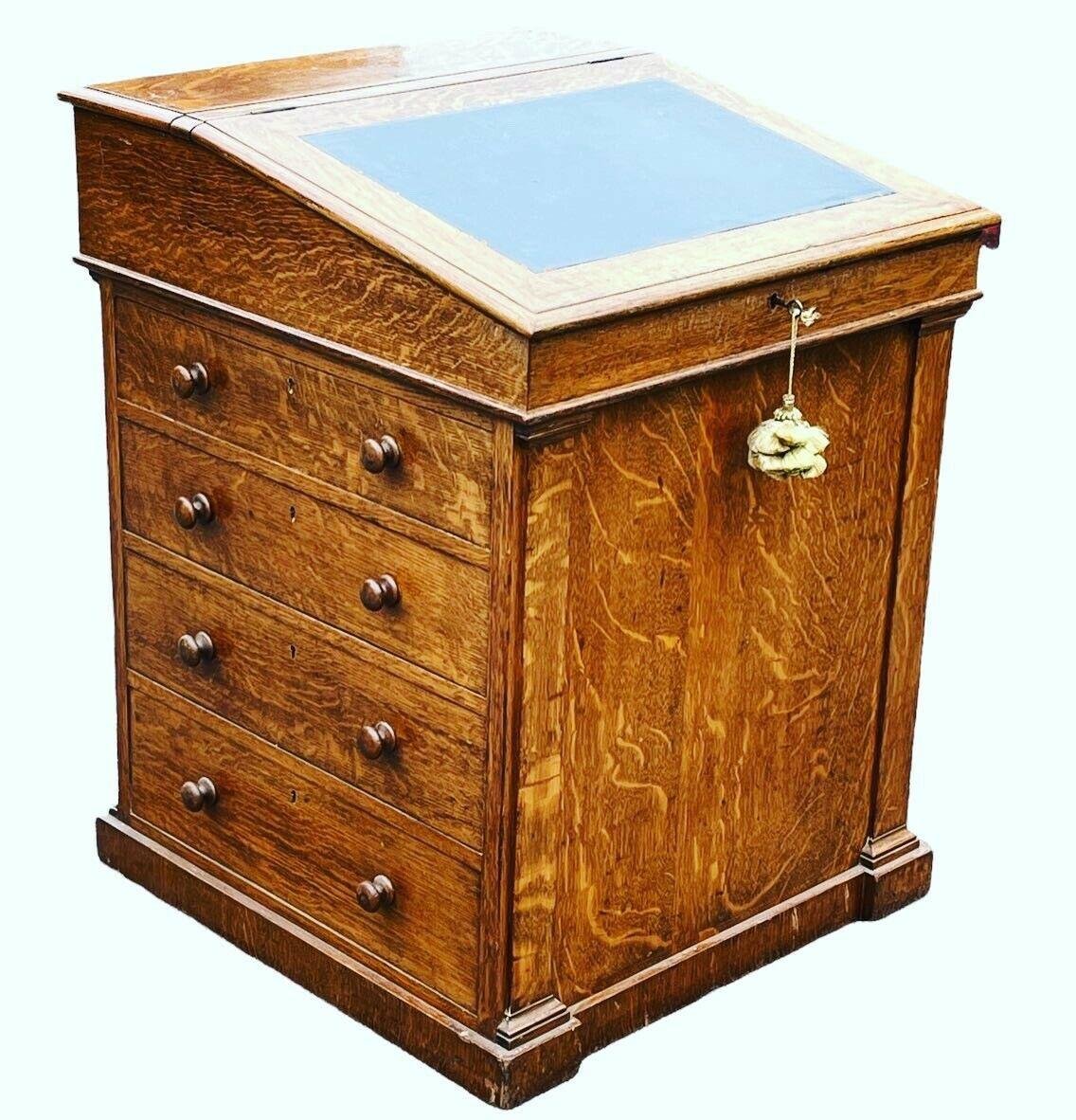 Victorian Lamb of Manchester Gillows Light Oak Davenport Desk for sale ...