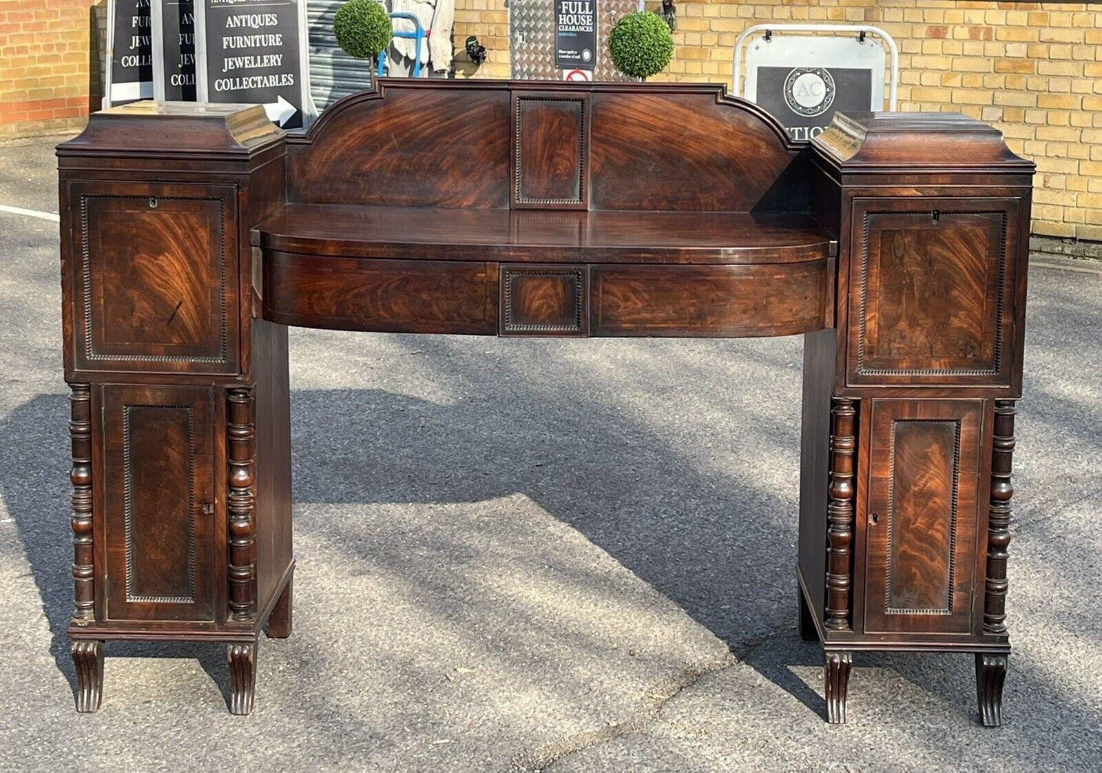 Regency Mahogany Sideboard with Wine Cooler, Drawers & Cupboards for ...