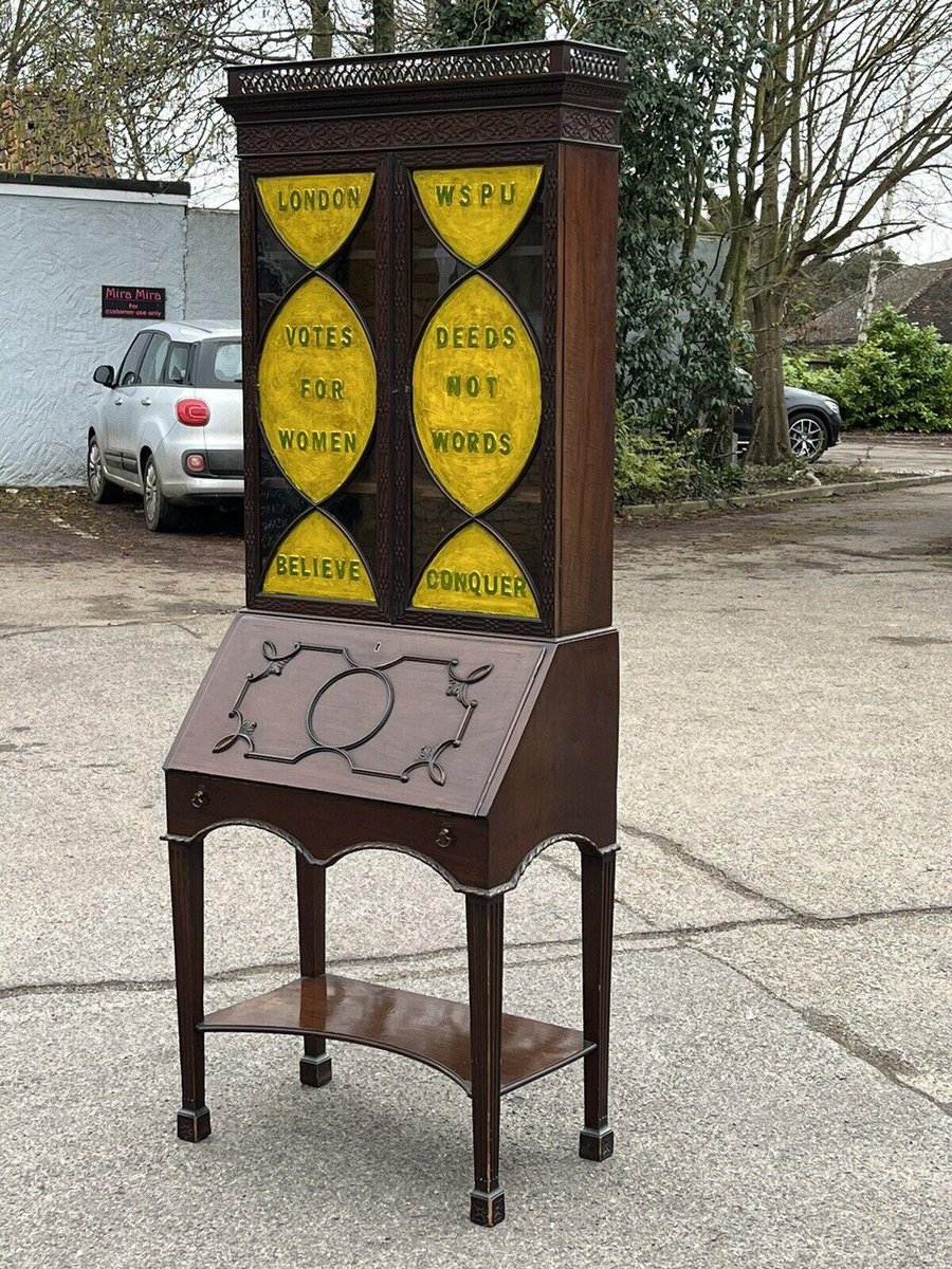 Suffragette Wspu Mahogany Bookcase Bureau for sale at Pamono