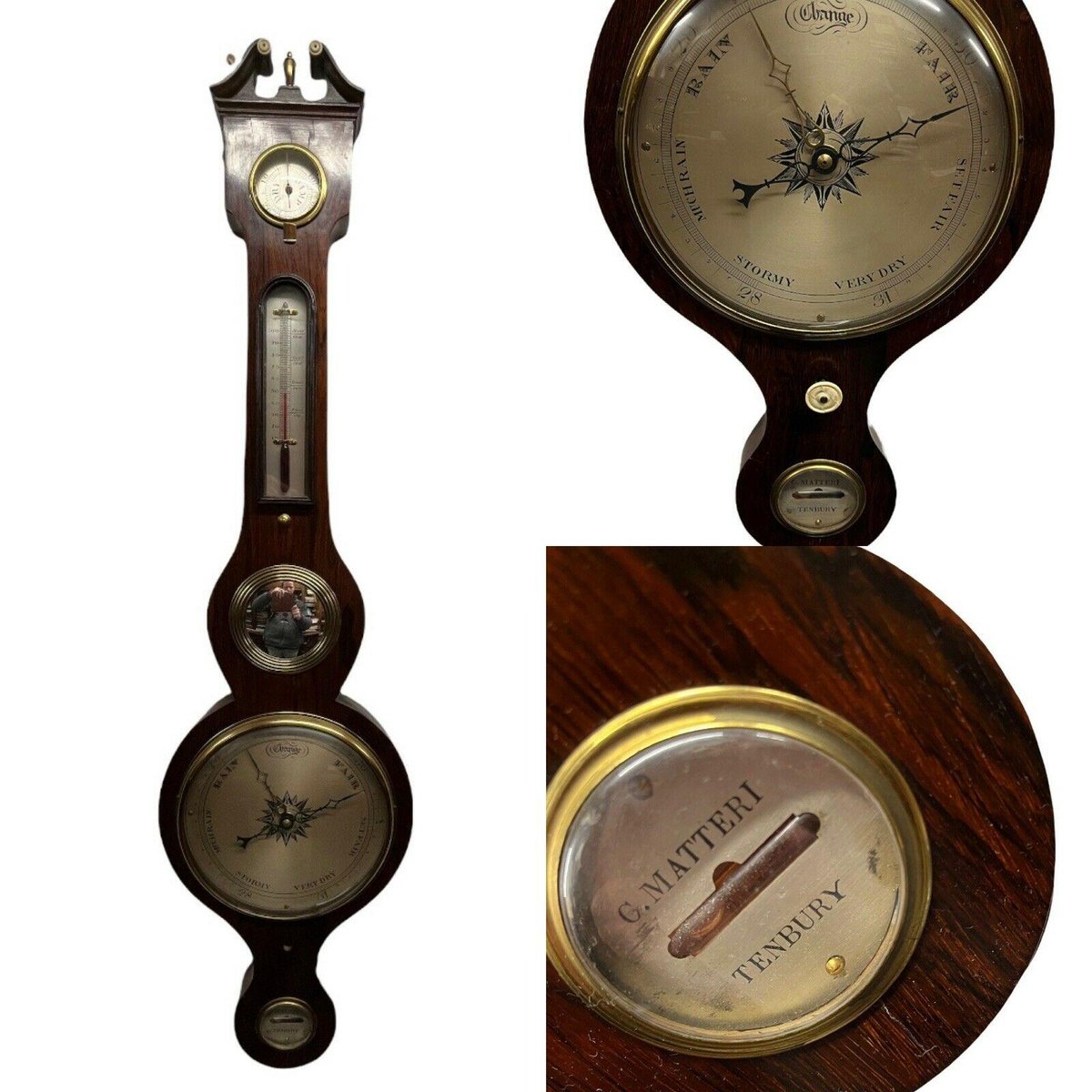 Victorian Barometer in Rosewood Case for sale at Pamono