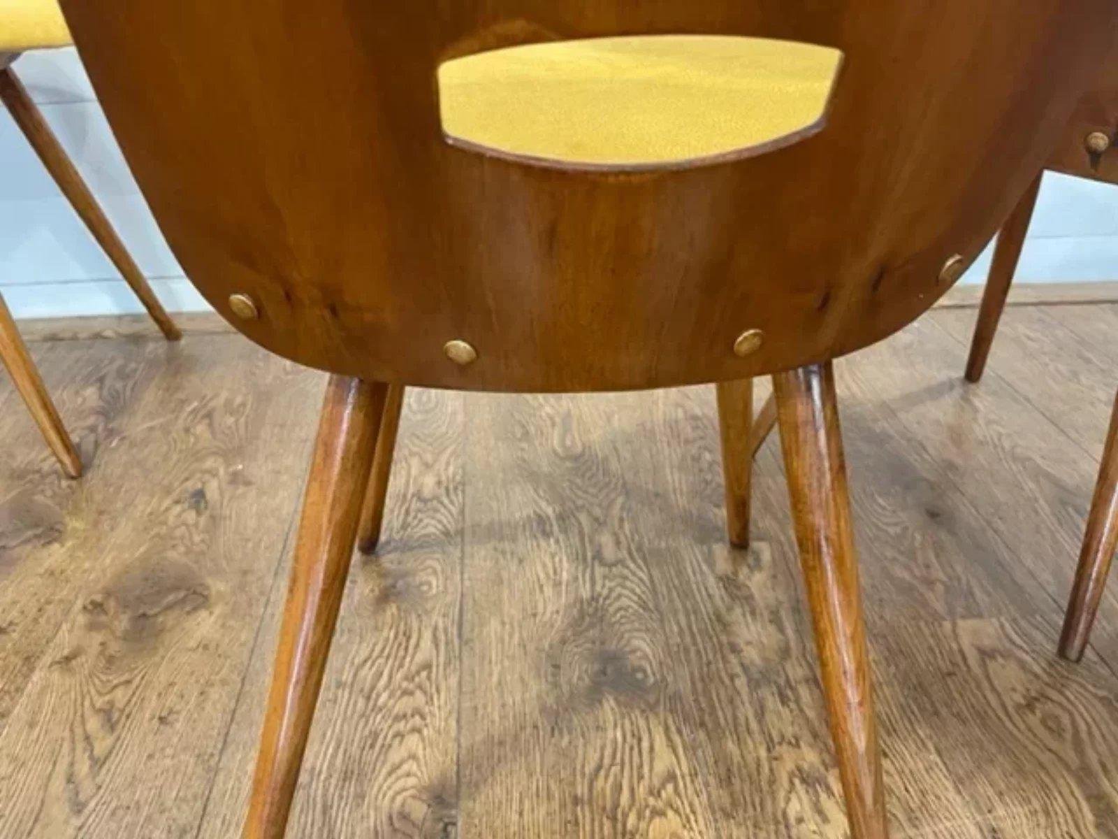 Lollipop Chairs by František Jirák, Set of 4 for sale at Pamono