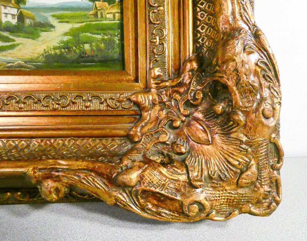Oil Painting in Gilded Frame, Early 20th Century for sale at Pamono