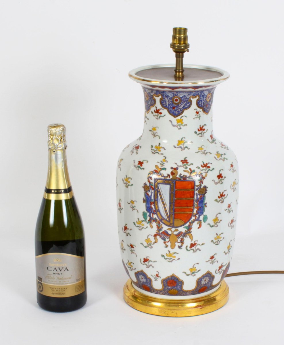 19th Century French Samson Hand Painted & Gilt Porcelain Lamp for sale ...