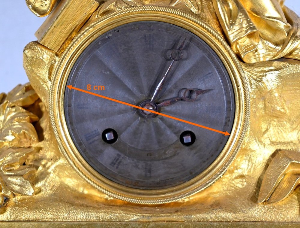 Early 19th Century Golden Bronze Pendulum the Virgin with the Chair for ...