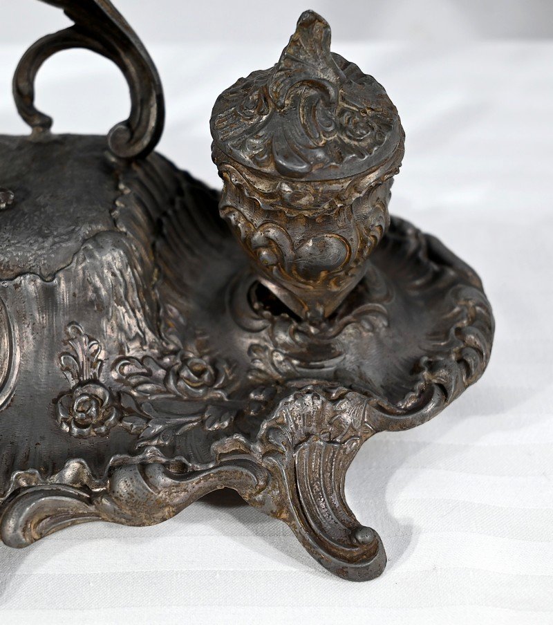 Late 19th Century Pewter Inkwell from A.Bossu, 1890s for sale at Pamono
