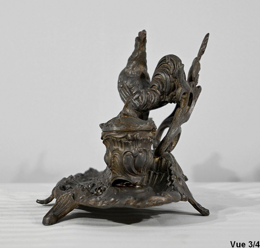 Late 19th Century Pewter Inkwell from A.Bossu, 1890s for sale at Pamono