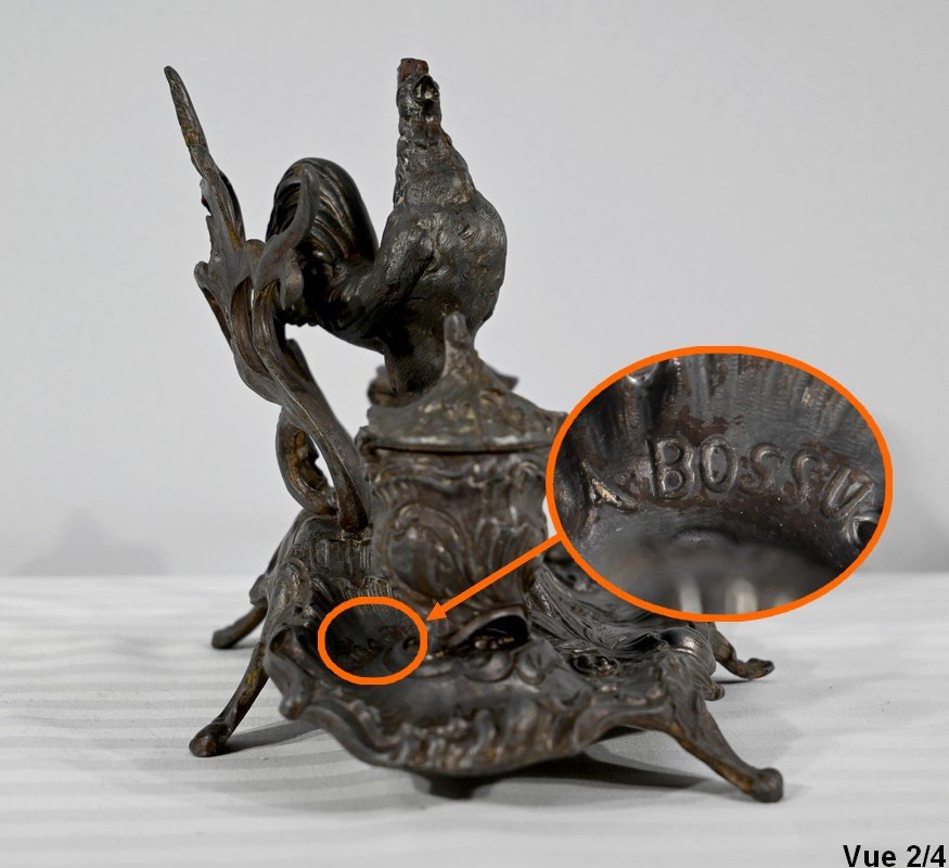 Late 19th Century Pewter Inkwell from A.Bossu, 1890s for sale at Pamono