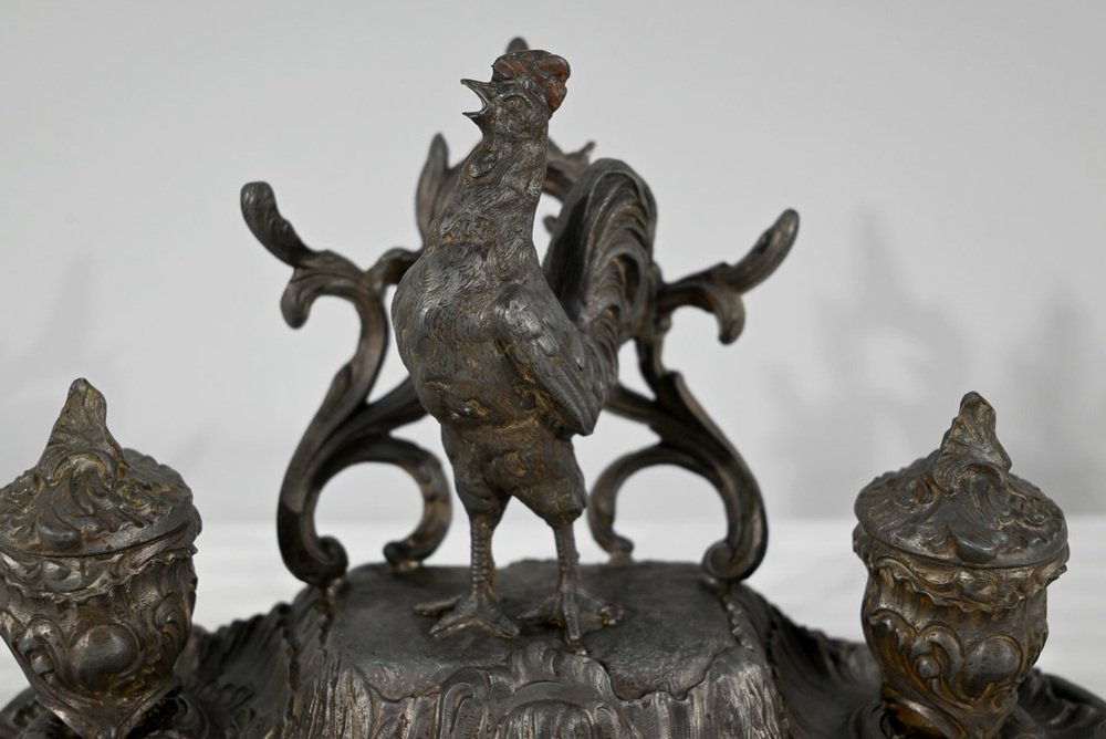 Late 19th Century Pewter Inkwell from A.Bossu, 1890s for sale at Pamono