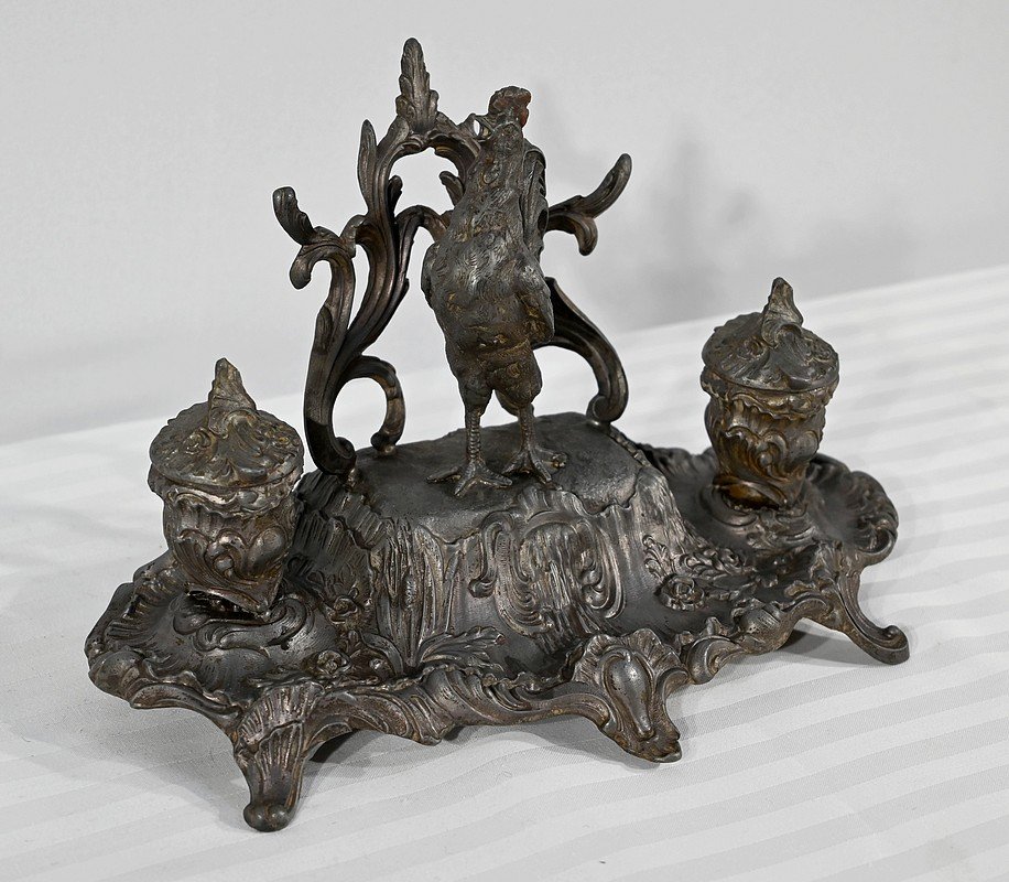 Late 19th Century Pewter Inkwell from A.Bossu, 1890s for sale at Pamono