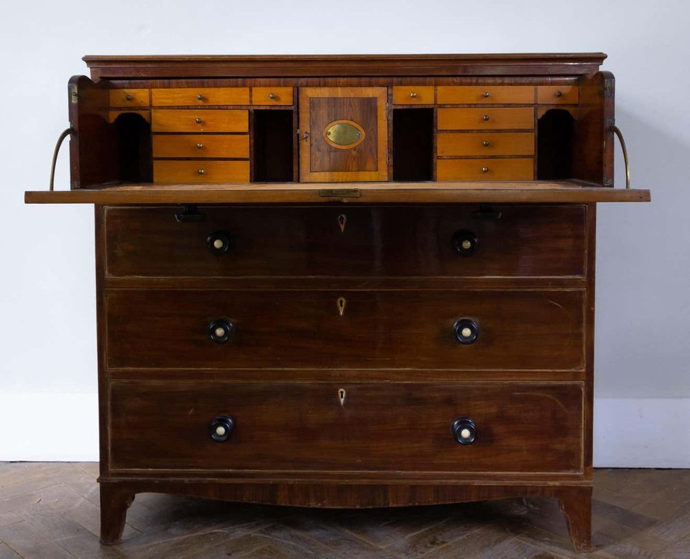 Georgian English Mahogany Commode Secretary, 1816 for sale at Pamono
