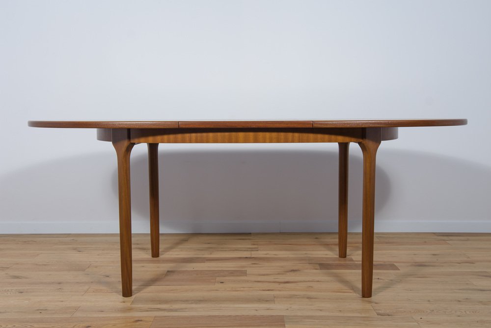 Mid-Century Oval Extendable Teak Dining Table from McIntosh, 1960s for ...