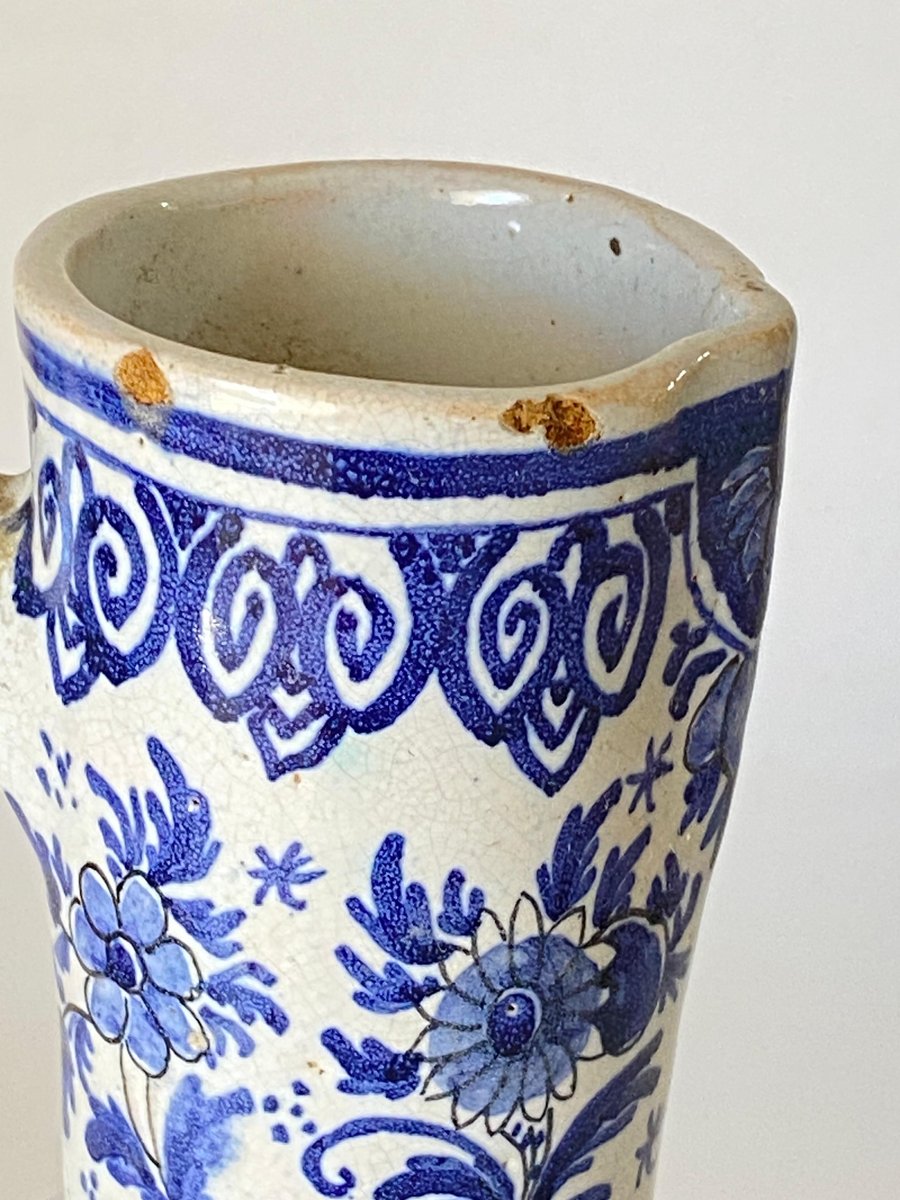 Delft Jug in White and Blue Faïence by Adrian Pynacker, 1700s for sale ...