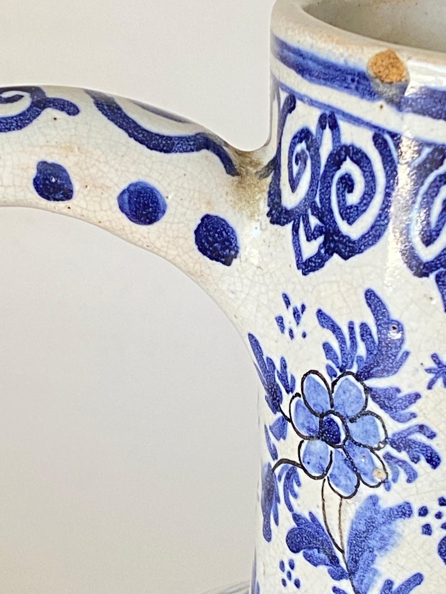 Delft Jug in White and Blue Faïence by Adrian Pynacker, 1700s for sale ...