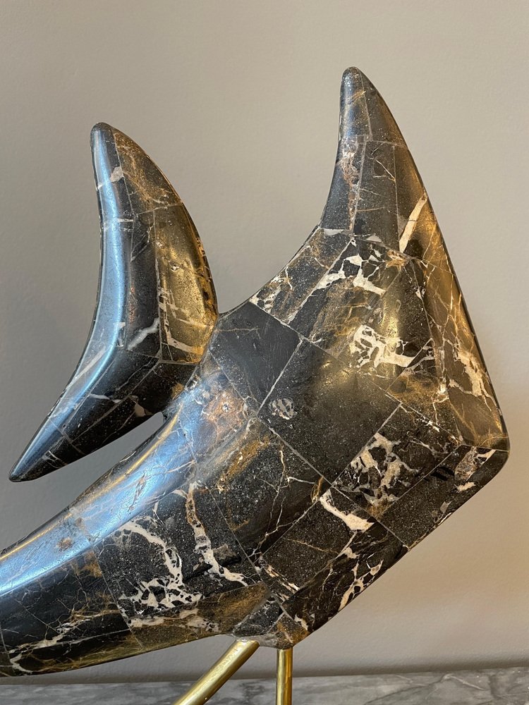 Tropical Fish Marble Sculpture by Maitland Smith, 1980s for sale at Pamono