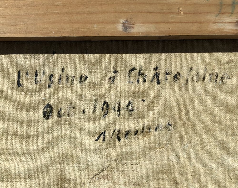 Alexandre Rochat, L'Usine à Châtelaine, 1944, Oil on Canvas for sale at ...
