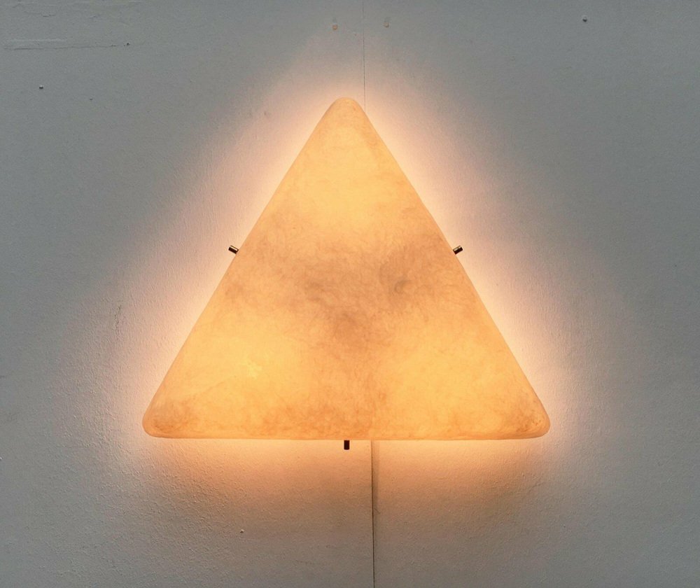 Mid-Century Minimalist Triangular Fiberglass Ceiling Lamp, 1960s for ...