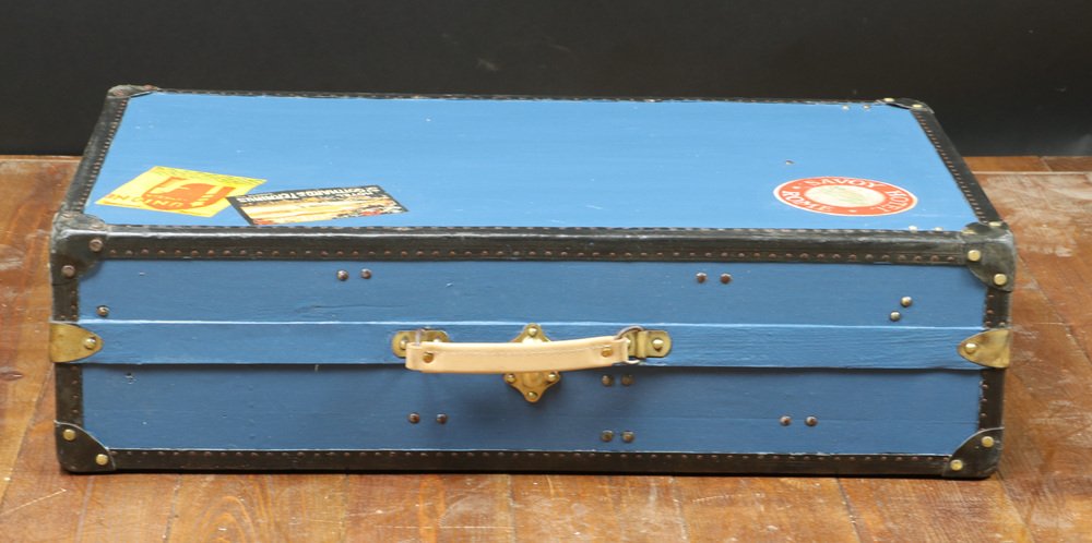 Blue Trunk or Suitcase for sale at Pamono