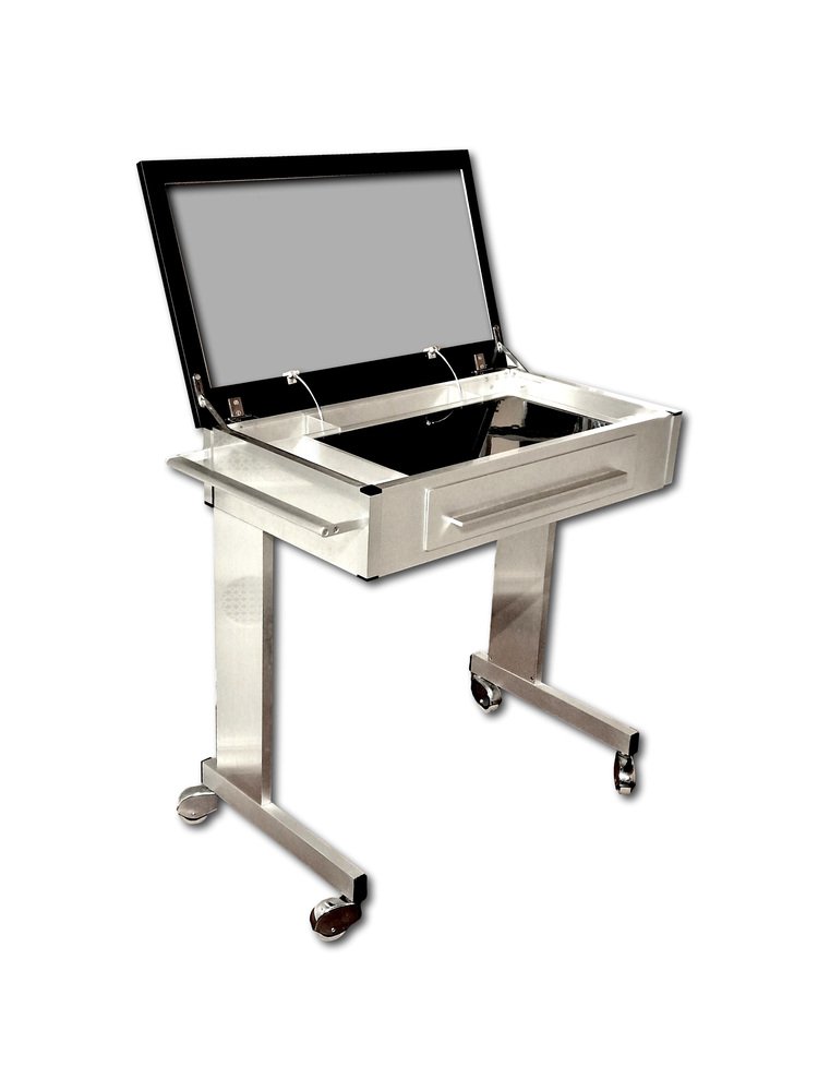 Aluminium Ladies Dressing Table on Wheels, 1970s for sale at Pamono