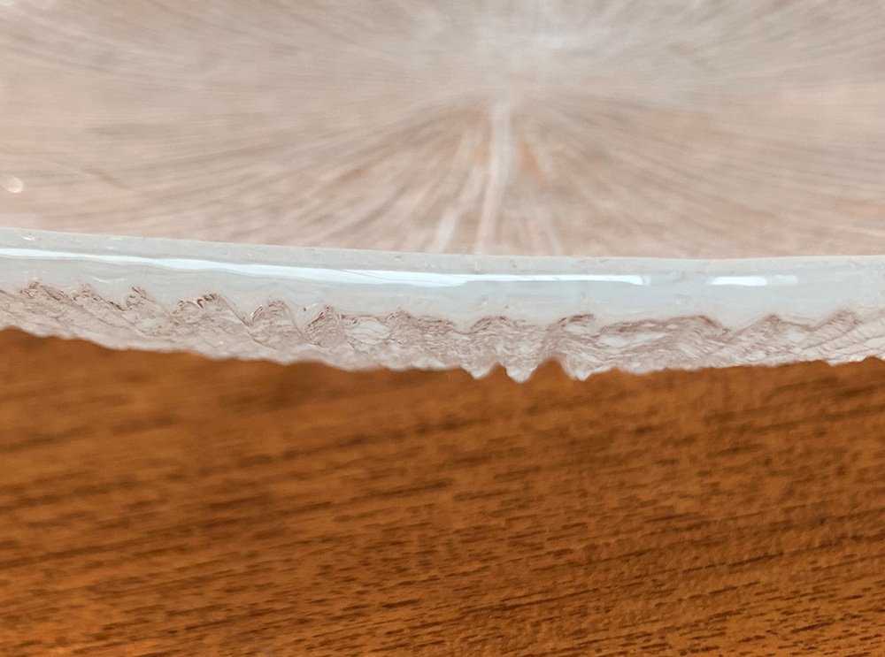 Vintage Scandianvian Tree Bark Glass Plates, Set of 2 for sale at Pamono