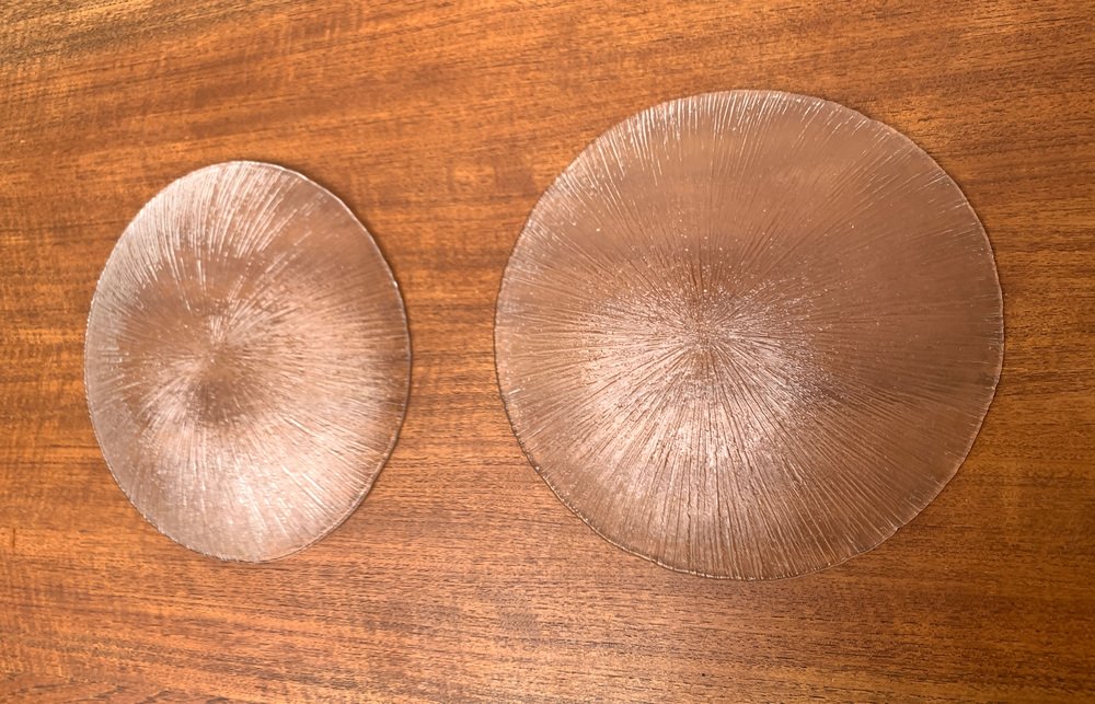 Vintage Scandianvian Tree Bark Glass Plates, Set of 2 for sale at Pamono