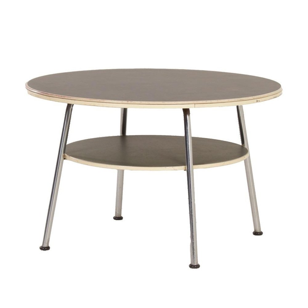 Large Round 529 Coffee Table by W.H. Gispen, 1950s for sale at Pamono