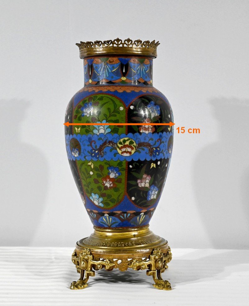 Antique Gold and Emaux Bronze Vase for sale at Pamono