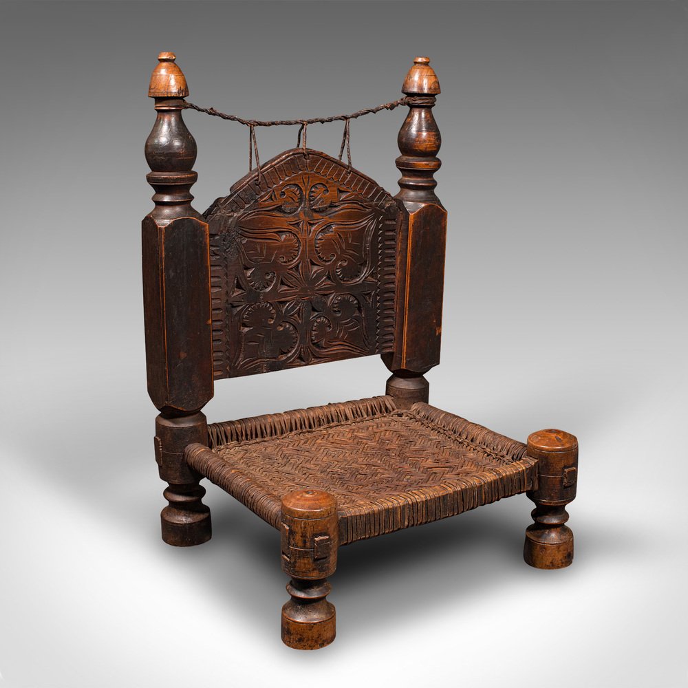 Burmese Carved Temple Chairs, 1850s, Set of 2 for sale at Pamono