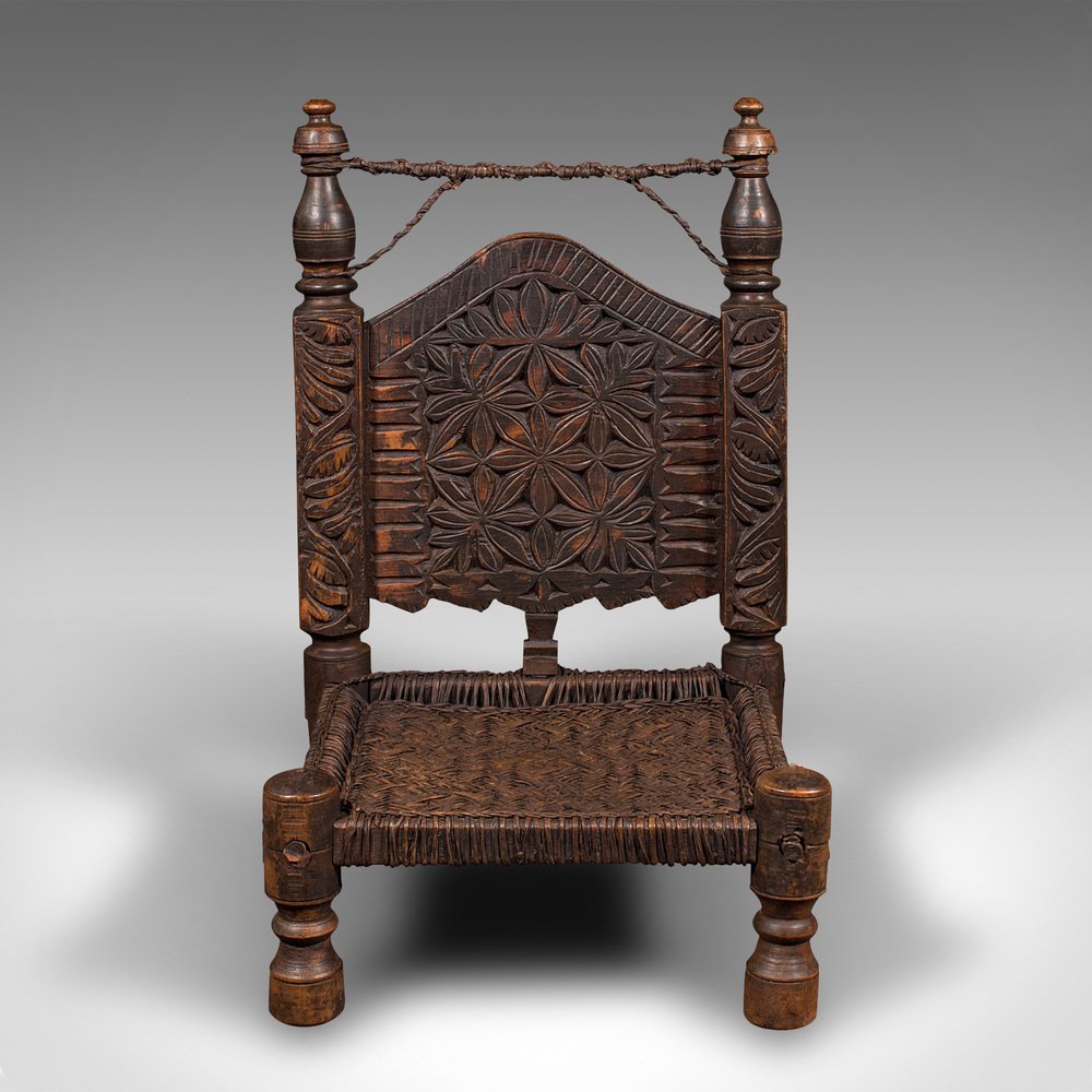 Burmese Carved Temple Chairs, 1850s, Set of 2 for sale at Pamono