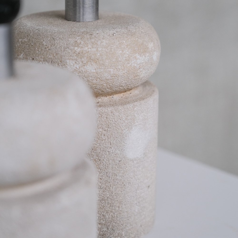 Small Mid-Century French Concrete Table Lamps, Set of 2 for sale at Pamono