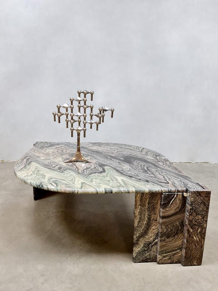 Mid-Century Marble Coffee Table from Roche Bobois, 1970s for sale at Pamono