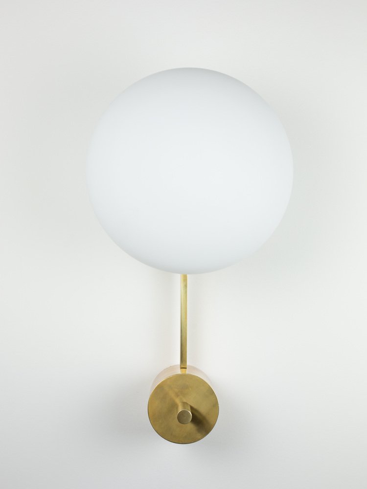 Stella Baby Ral Colored Ceiling Lamp in Brass and Opaline Glass by ...